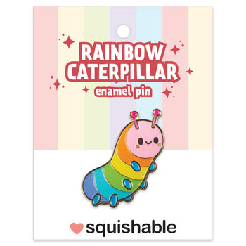 Rainbow Caterpillar Enamel Pin – Squishable